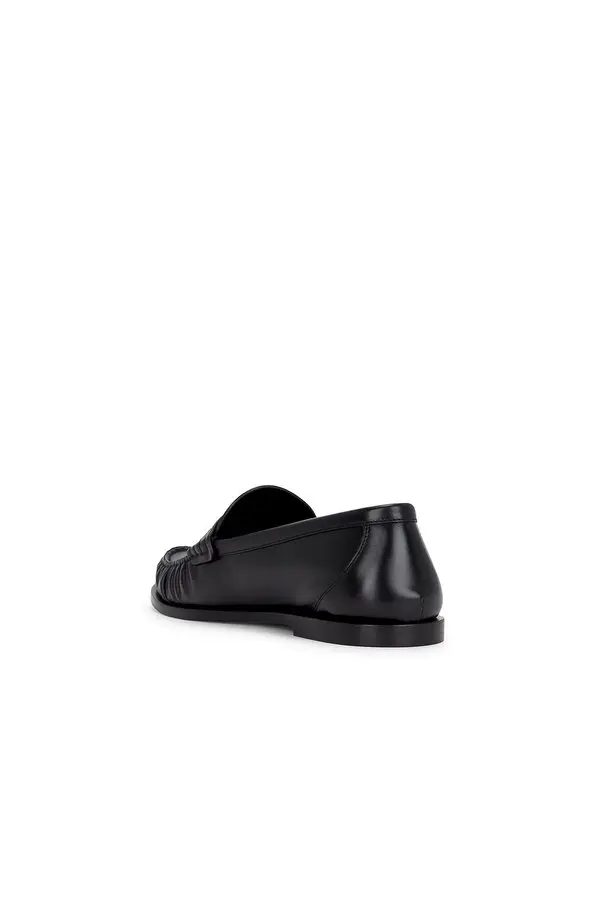 Saint Laurent Leather Loafer - Black