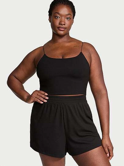 Victoria's Secret Vsx Featherweight Knit Short - Black