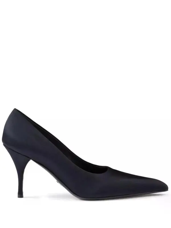 Prada 85mm Satin Pumps - Blue