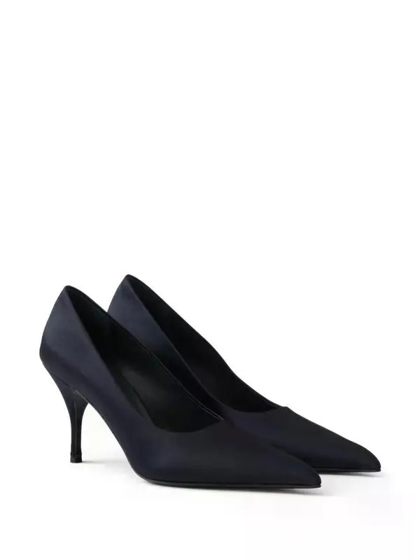 Prada 85mm Satin Pumps - Blue