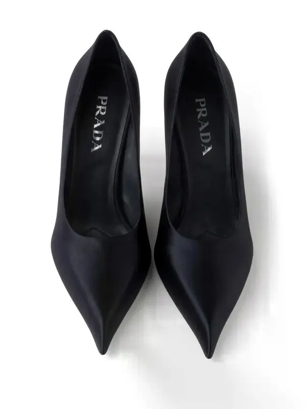 Prada 85mm Satin Pumps - Blue