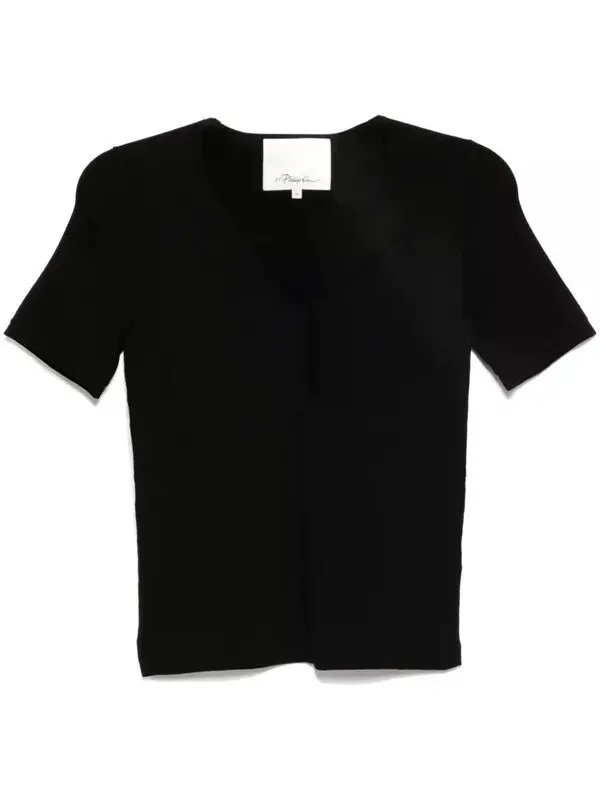 3.1 Phillip Lim Compact Rib Tee - Black