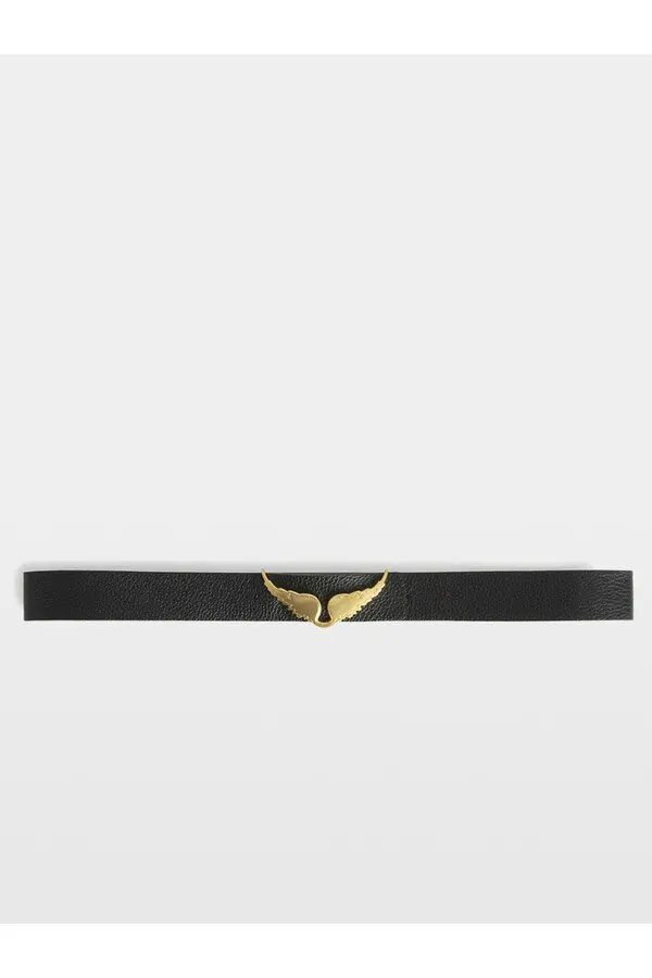 Zadig&Voltaire Reversible Rock Leather Belt - Gold