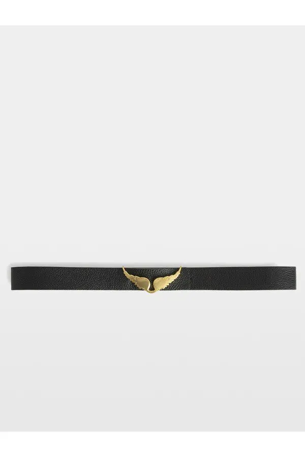 Zadig&Voltaire Reversible Rock Leather Belt - Gold