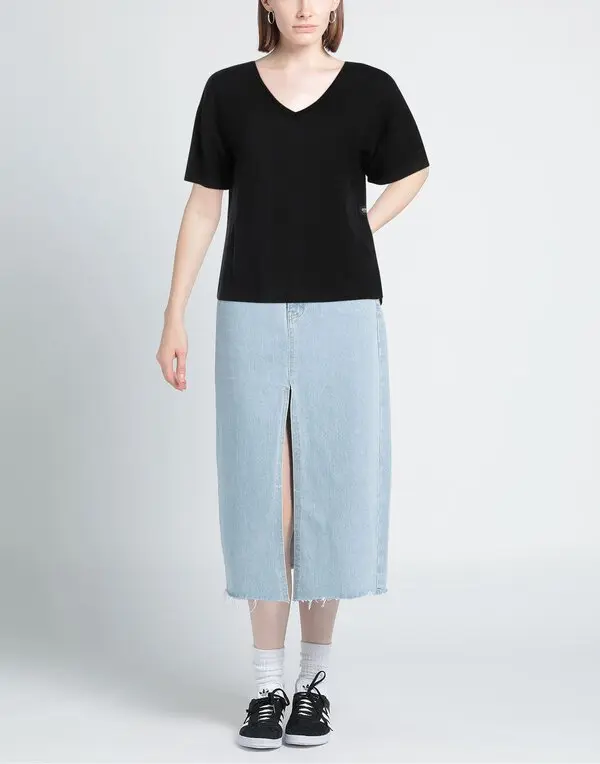 REPLAY Linen Elastane V-neck T-shirt