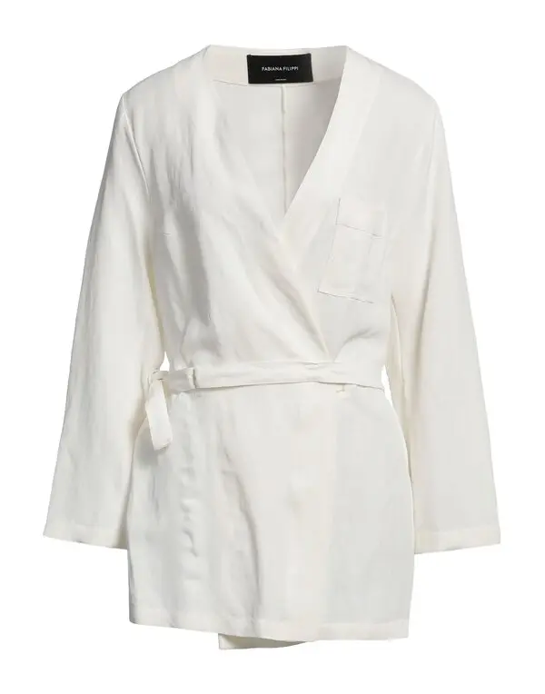 Fabiana Filippi Belted Jacket - Off White