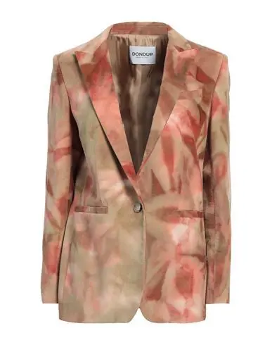 DONDUP Multicolor Patterned Velvet Blazer - Beige