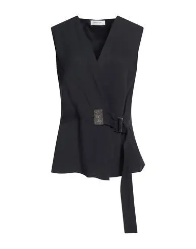 Fabiana Filippi Viscose Wrap Top With Embellishments