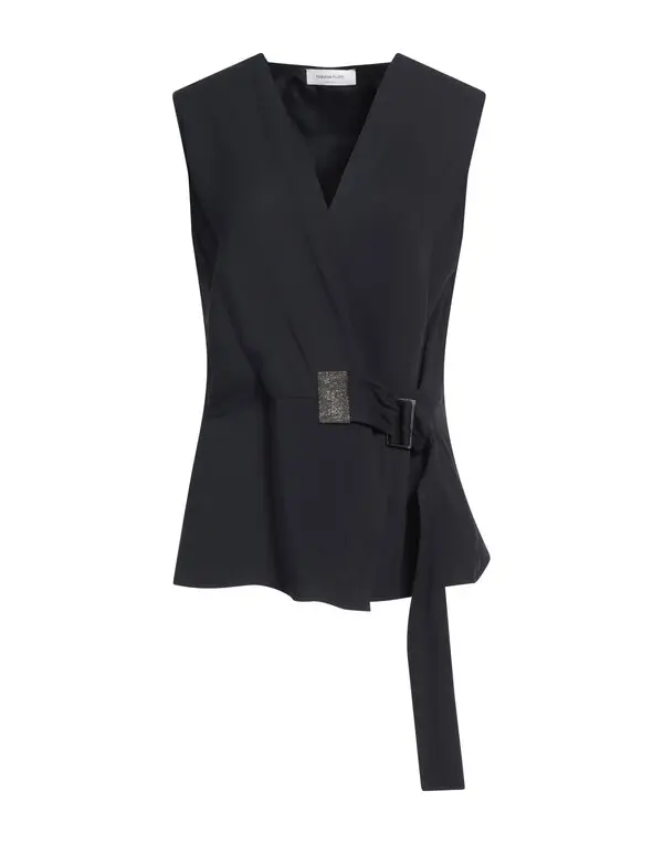 Fabiana Filippi Viscose Wrap Top With Embellishments