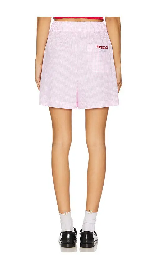 Fiorucci Gingham Logo Shorts