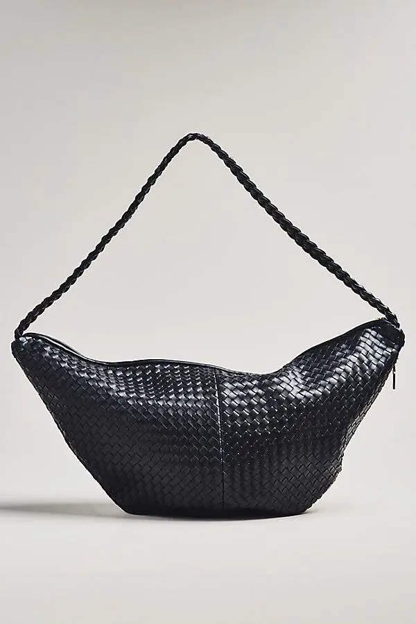 MELIE BIANCO Woven Crossbody Bag - Black