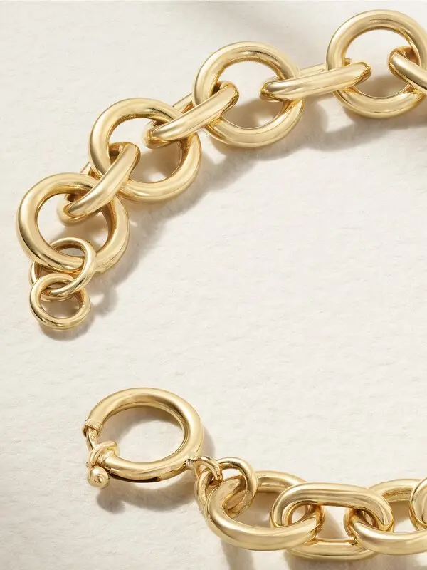 FOUNDRAE Heart Mixed Oversized Clip 18-karat Bracelet