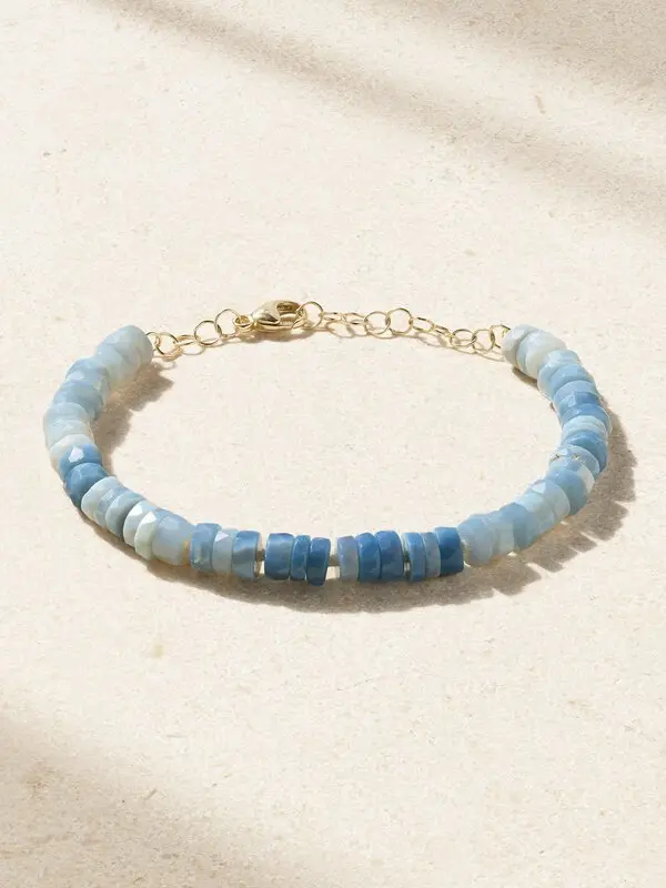 Jia Jia Gold Opal Beaded Bracelet - Blue