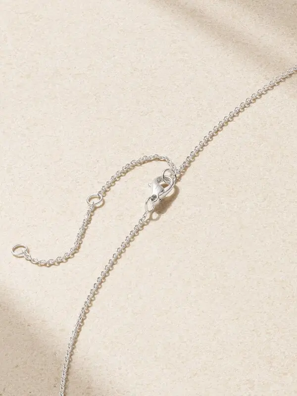 De Beers Aura Pear-cut Diamond 18-karat White Gold Necklace