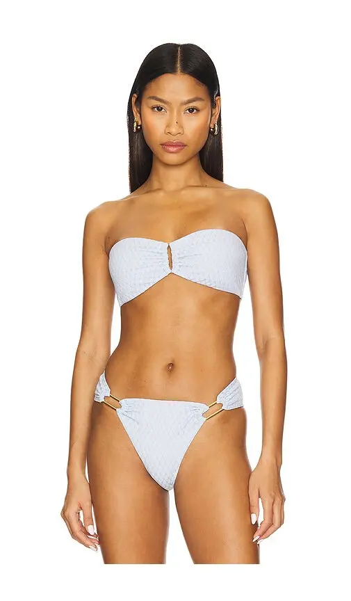 PQ Detail Bandeau Bikini Top - Tallulah White
