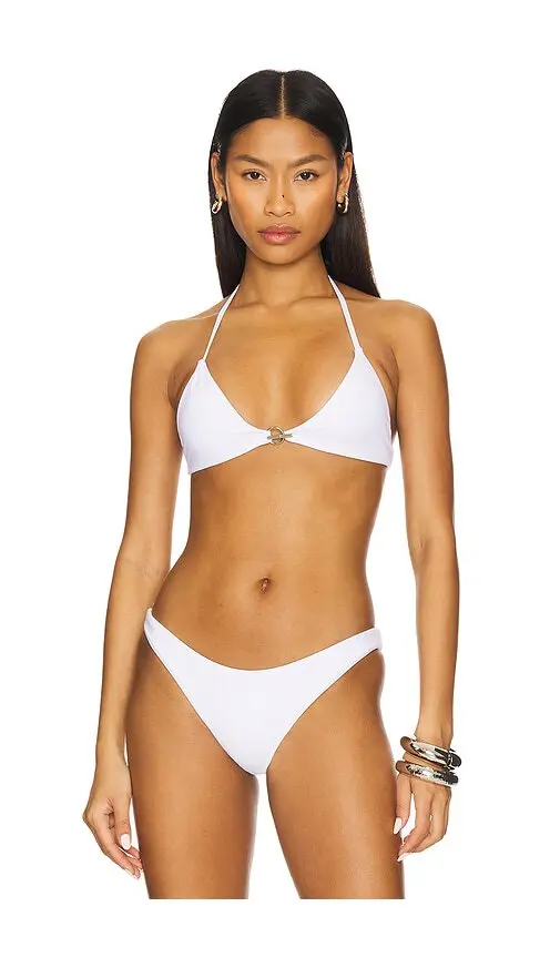 SKYLER SWIMWEAR X Bikini Top - White
