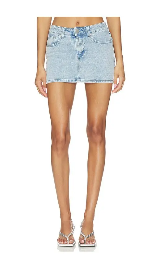 MORE TO COME Maeve Denim Skirt - Light Blue