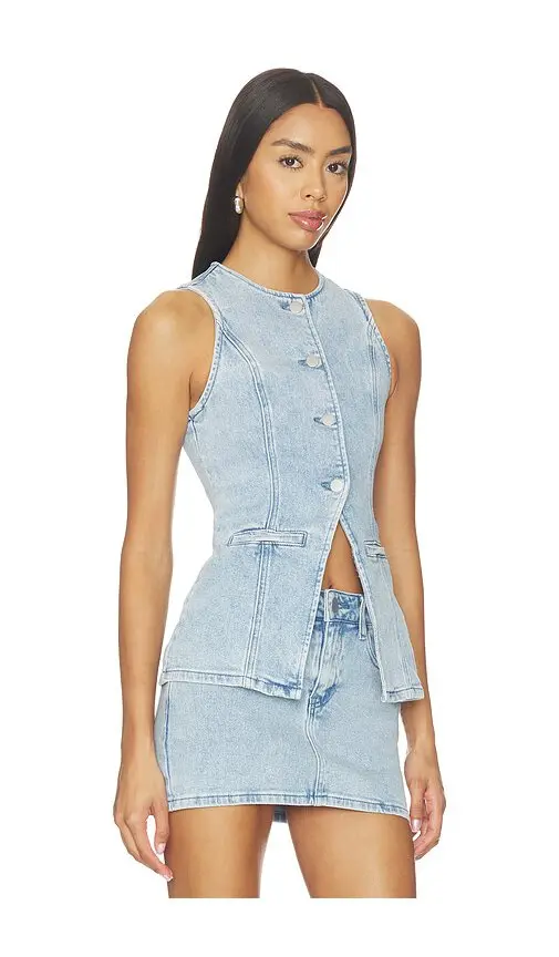 MORE TO COME Maeve Top - Light Blue
