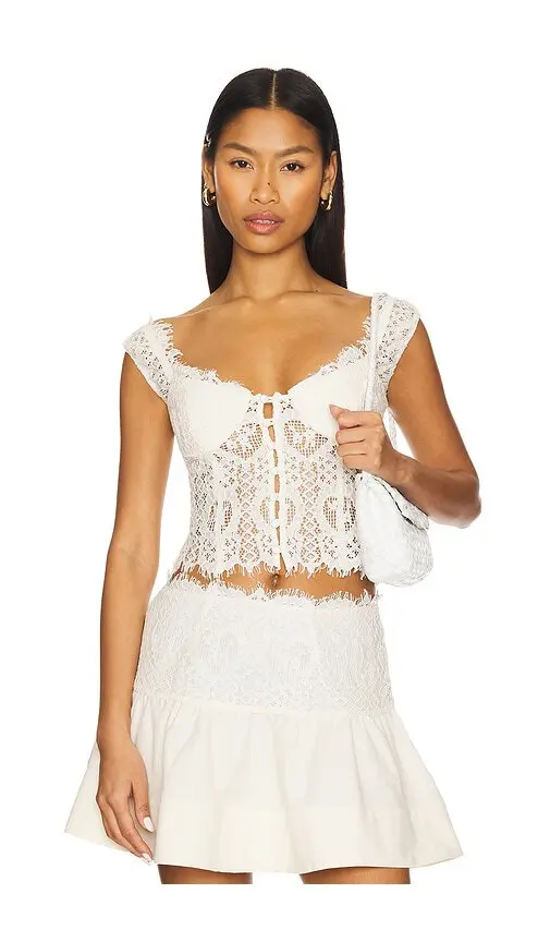 For Love & Lemons Doily Lace Top