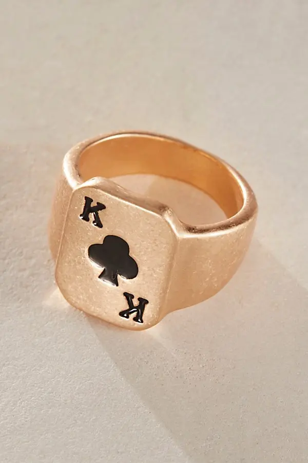Free People Ace Ring - King Of Clubs