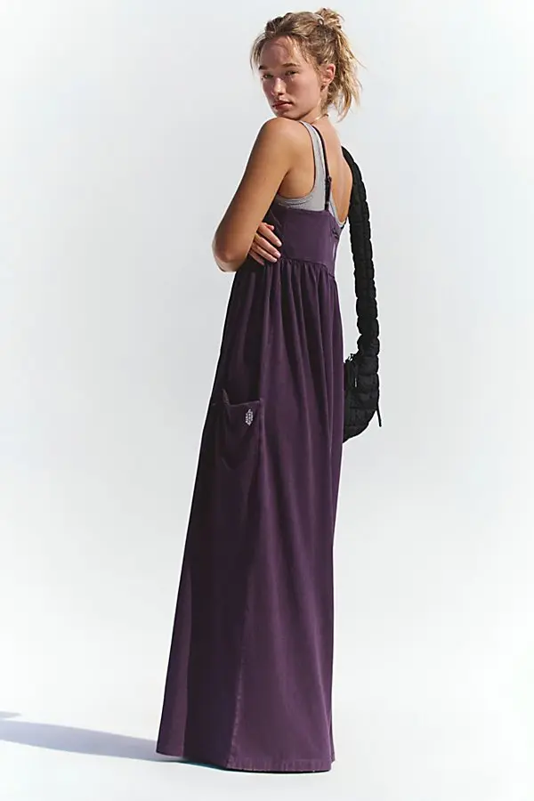 Free People Hot Shot Strappy Onesie - Mars