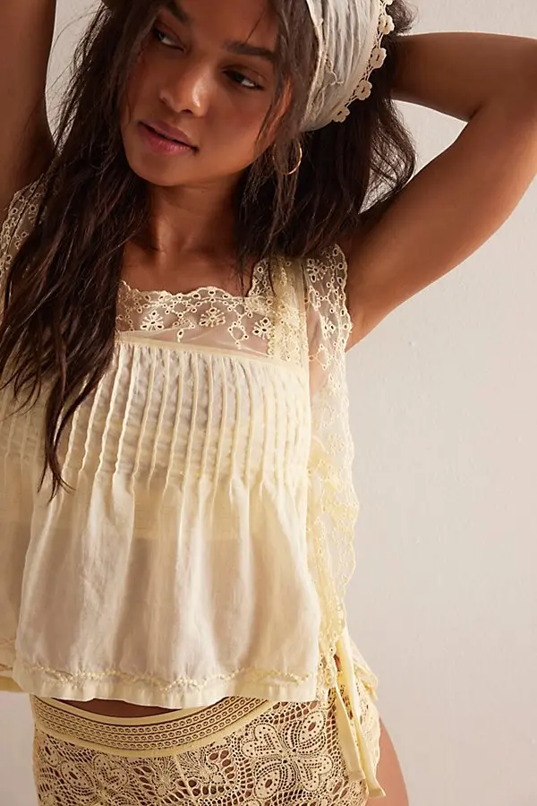 Free People Hey Lover Cami - Butter