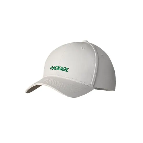 Mackage Cotton Canvas Baseball Cap - White