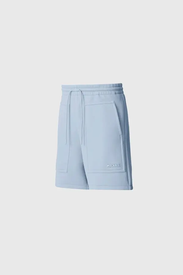 Mackage Double-face Jersey Shorts - Fog Blue