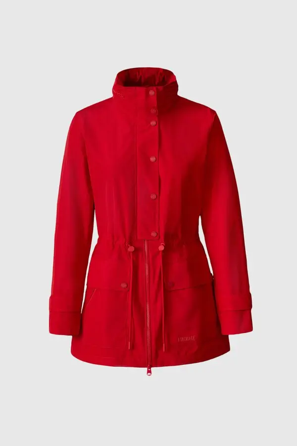 Mackage Medium-length Rain Jacket - Lava