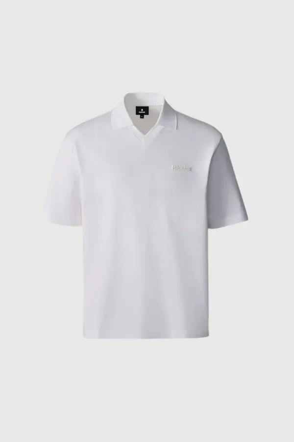 Mackage Marco Organic Cotton Polo - White