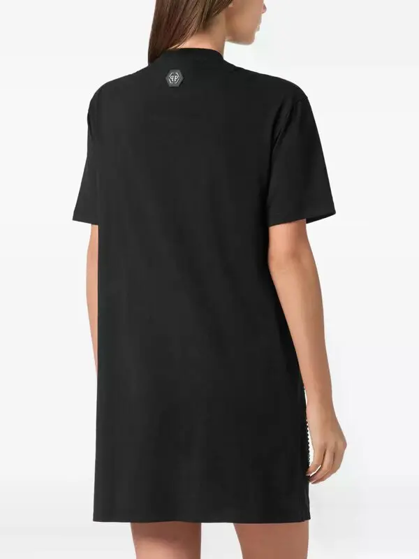 Philipp Plein Rhinestone-embellished Jersey Dress