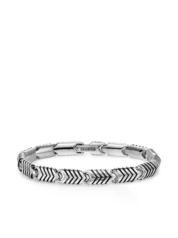 David Yurman Sterling Chevron-link Bracelet - Silver