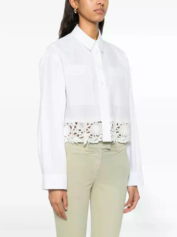 TWINSET Poplin Lace Shirt