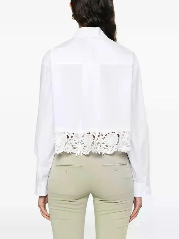 TWINSET Poplin Lace Shirt