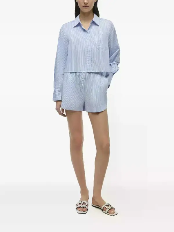 Simkhai Sarah Cotton Shorts - Blue