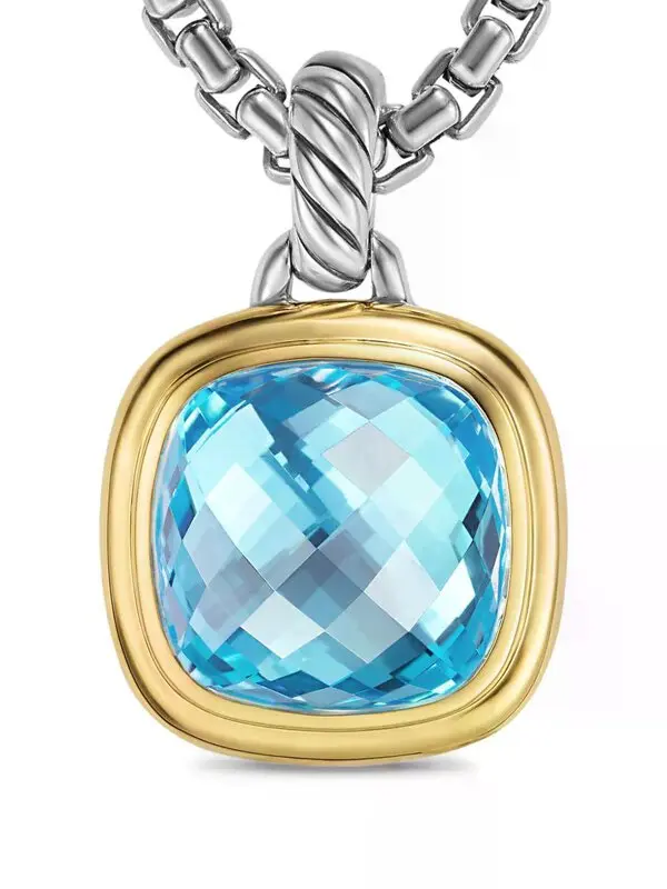 David Yurman 18kt Yellow Gold And Sterling Albion Topaz Pendant - Silver