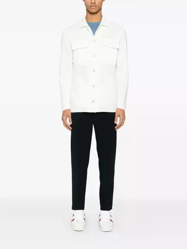 LARDINI Cotton Shirt Jacket - White