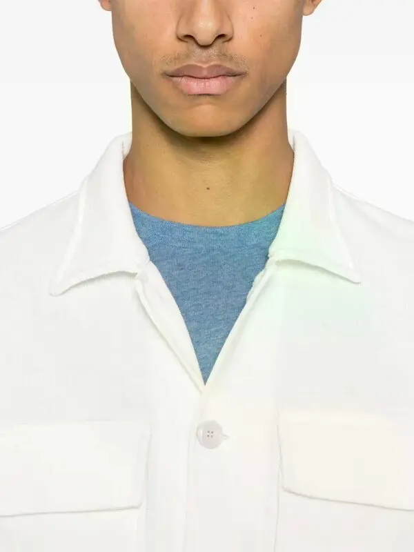 LARDINI Cotton Shirt Jacket - White