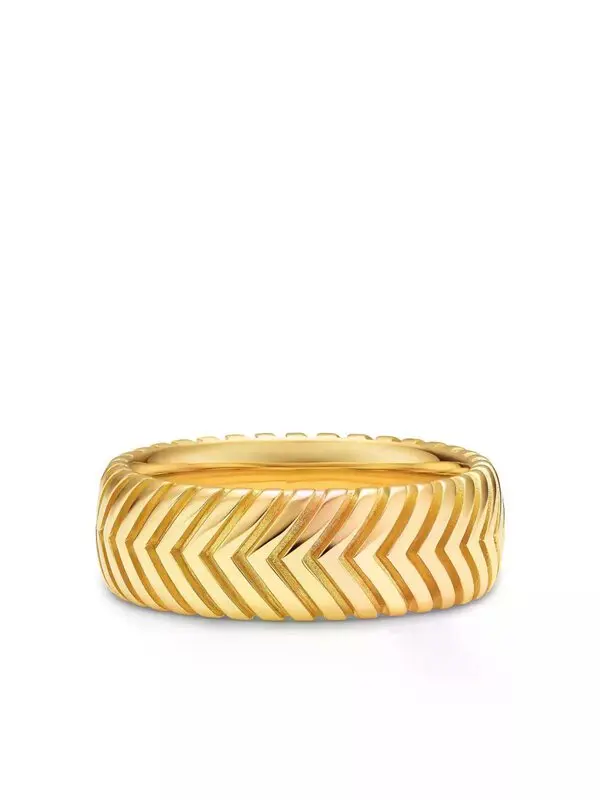 David Yurman 18kt Yellow Chevron Ring