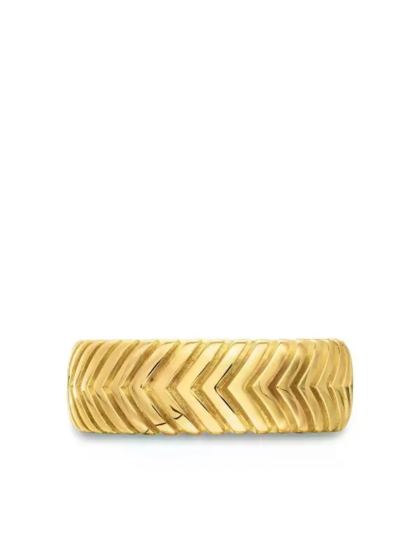 David Yurman 18kt Yellow Chevron Ring