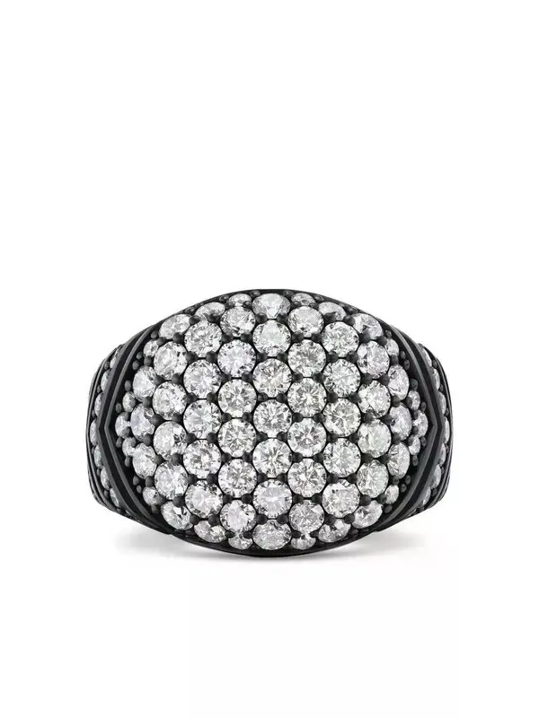 David Yurman Chevron Signet Diamond Ring