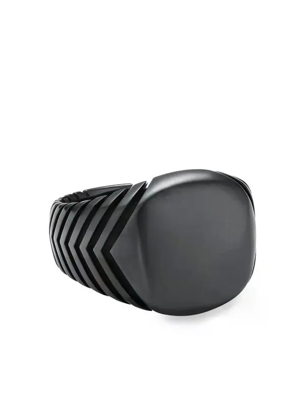 David Yurman Chevron Signet Ring - Black