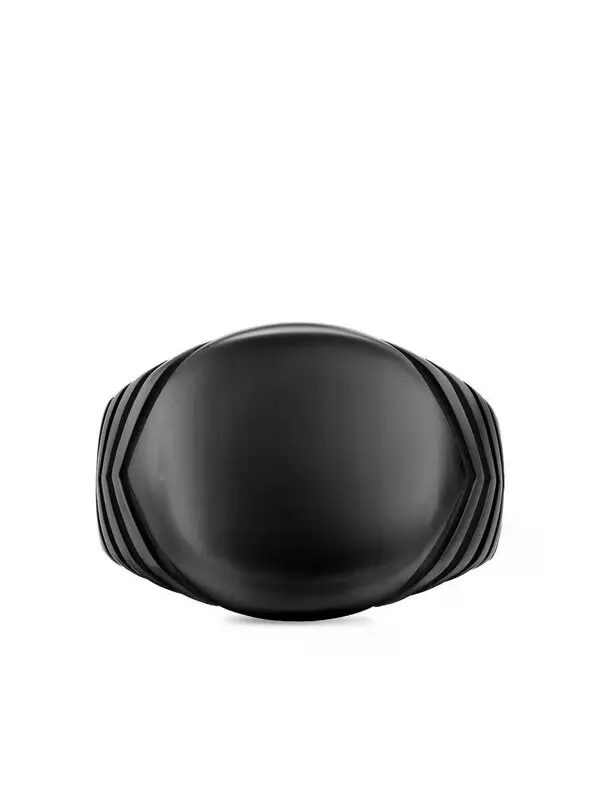David Yurman Chevron Signet Ring - Black