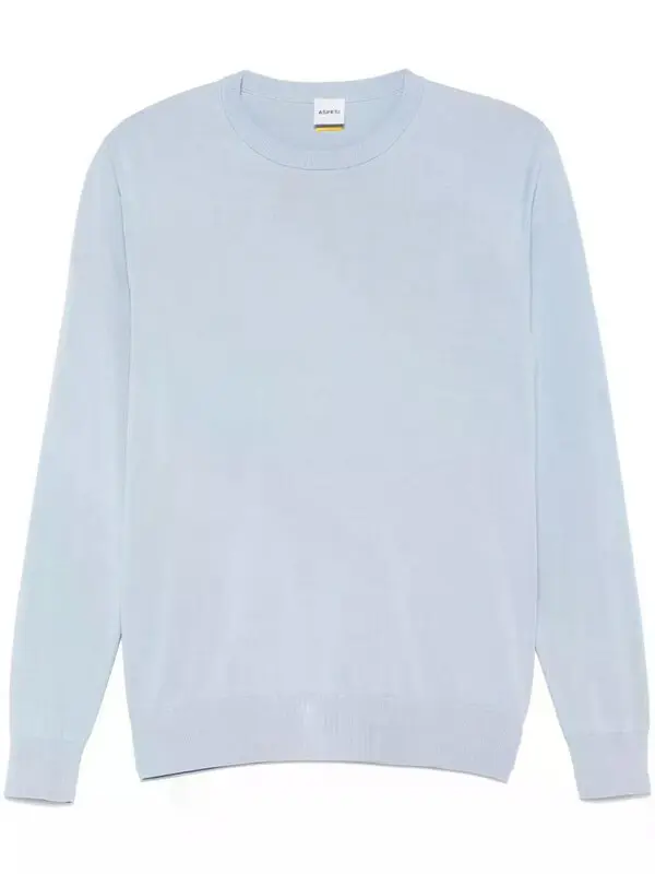 Aspesi Cotton Crew Neck Sweater - Blue