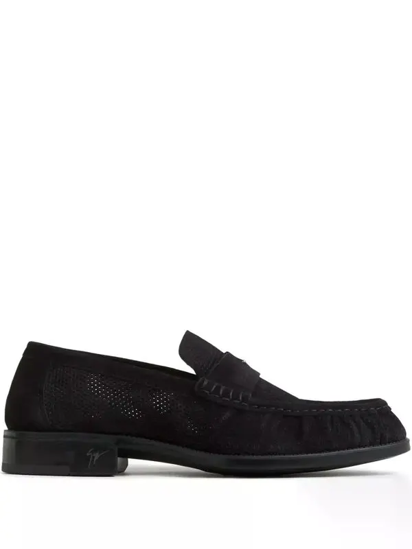 GIUSEPPE ZANOTTI Suede Loafers - Black