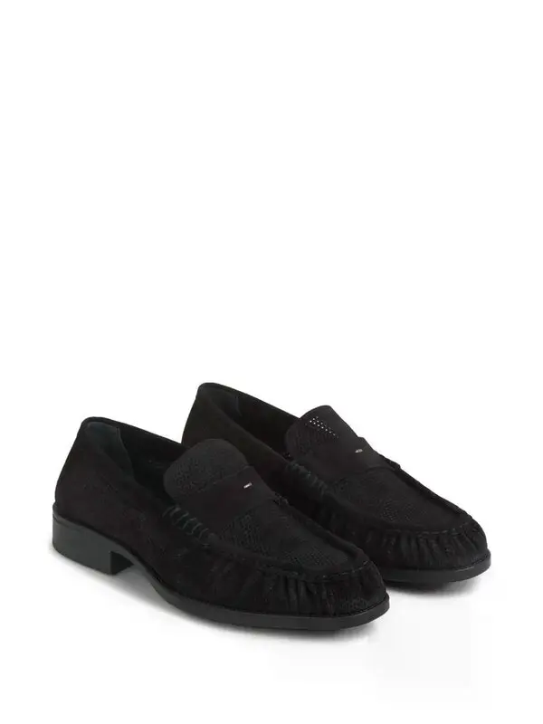 GIUSEPPE ZANOTTI Suede Loafers - Black