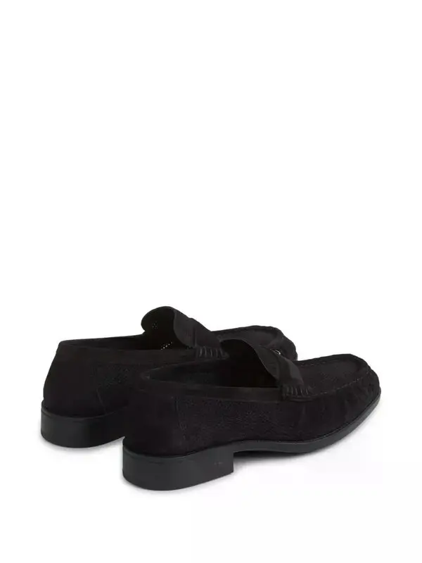 GIUSEPPE ZANOTTI Suede Loafers - Black