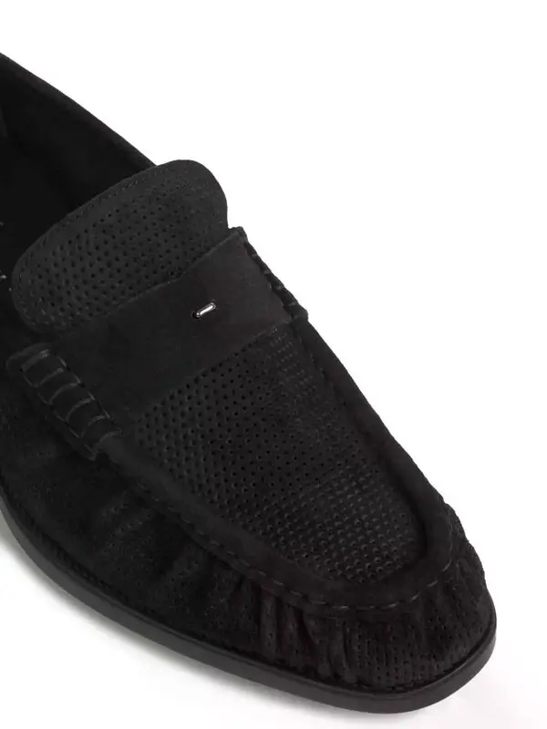 GIUSEPPE ZANOTTI Suede Loafers - Black