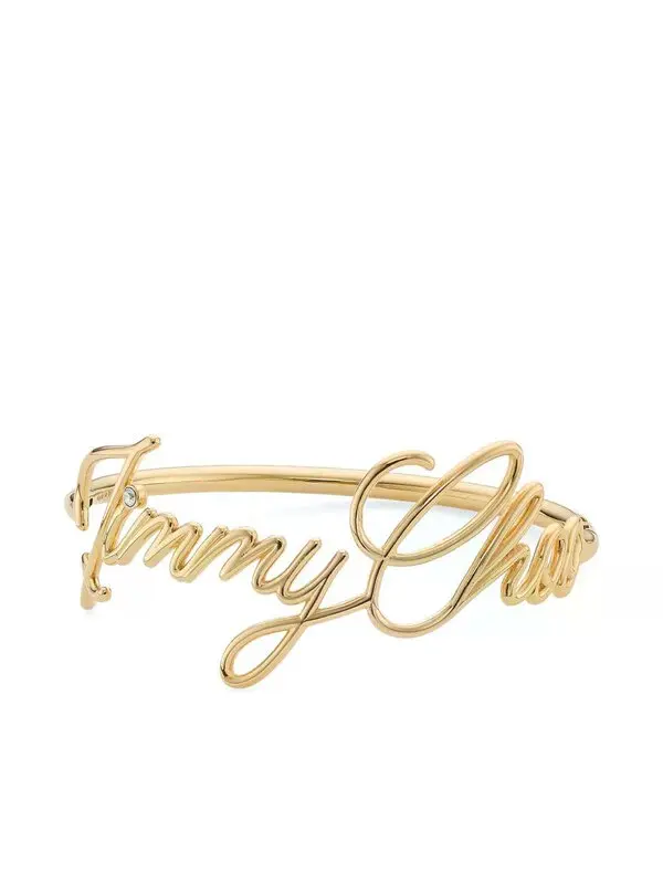 JIMMY CHOO Logo Script Bracelet - Gold