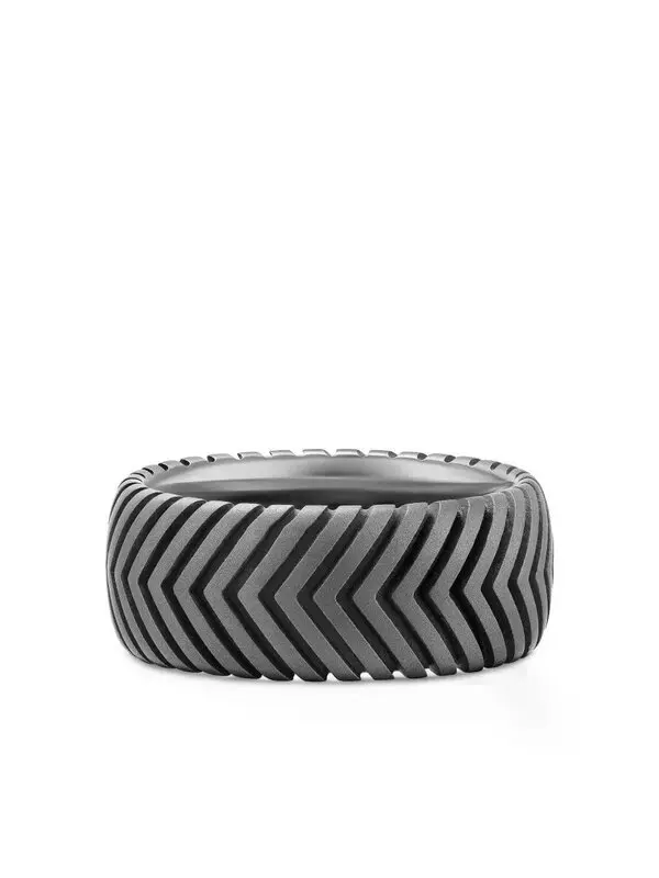 David Yurman Chevron Band Ring - Black